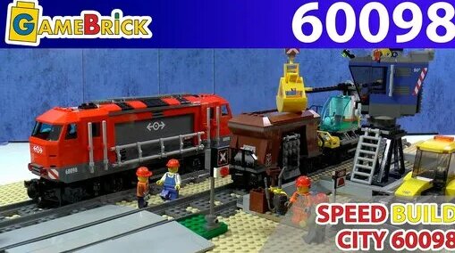 Lego City 60098 Heavy-Haul Train - Lego Speed Build review [museum ...