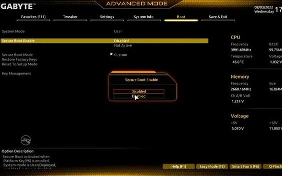 Enable TPM and Secure Boot - Gigabyte UEFI BIOS (Intel) - Смотреть ...