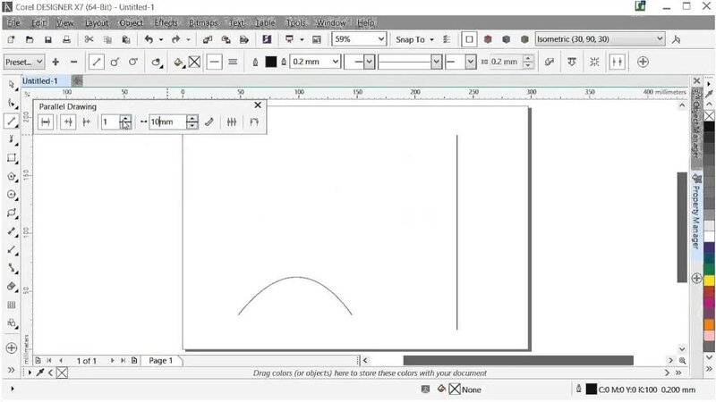 Offset drawing with the Parallel Drawing tool in Corel Designer ...