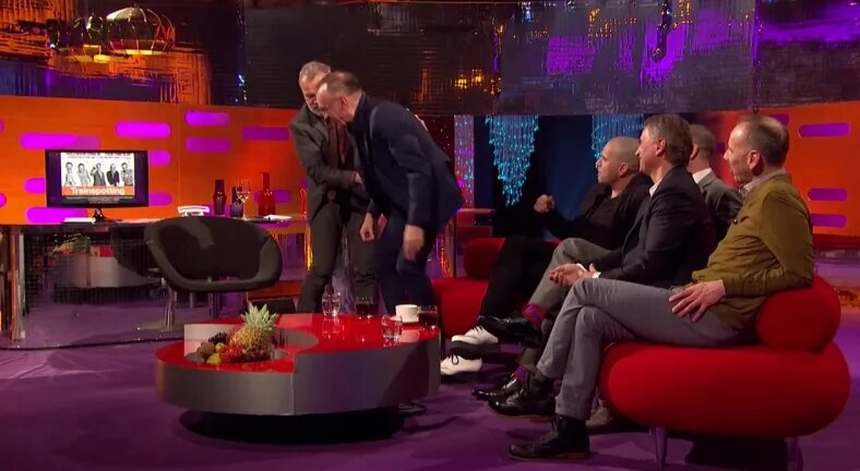 Graham and the cast of Trainspotting recreate the film’s poster – The ...