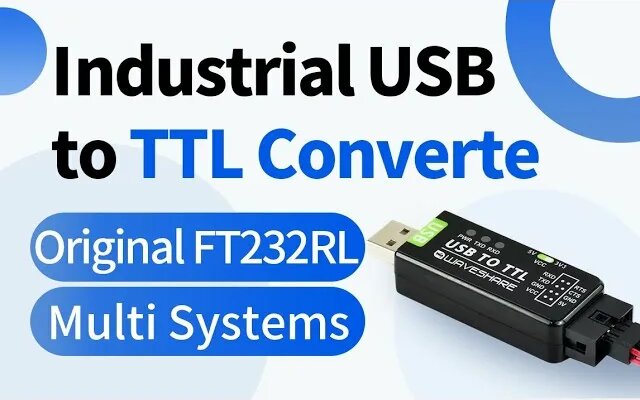 Waveshare industrial USB to TTL converter, Ft232rl - Смотреть онлайн в ...