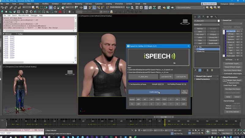 iClone CC3 (Character Creator 3) In 3ds Max with Lipsync and Biped ...