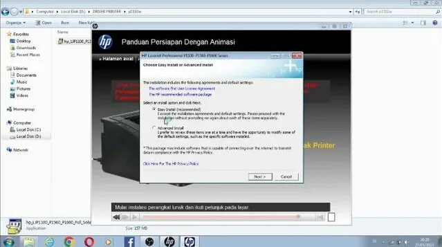 Cara install printer HP laserjet P1102w wireless windows 7 8 10 wifi ...