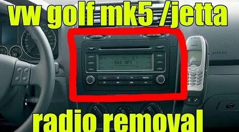 VW Golf Mk5, Jetta, Rabbit (2003 - 2008) radio unit RCD 300 removal in ...