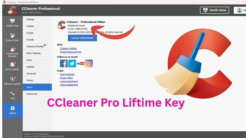 CCleaner Pro 2025 Lifetime Key | CCleaner Pro Activation Key With Full ...