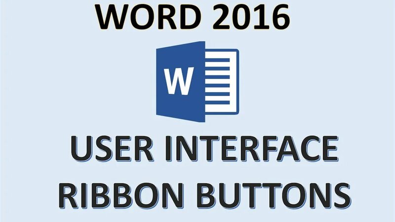 Word 2016 - User Interface - Tabs Groups and Commands - How to Use ...