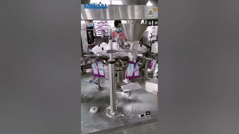 Samfull automatic soap powder preformed pouch doypack washing powder ...