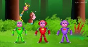 Five Little Monkeys Jumping On The Bed _ Part 2 - The Robot Monkeys ...