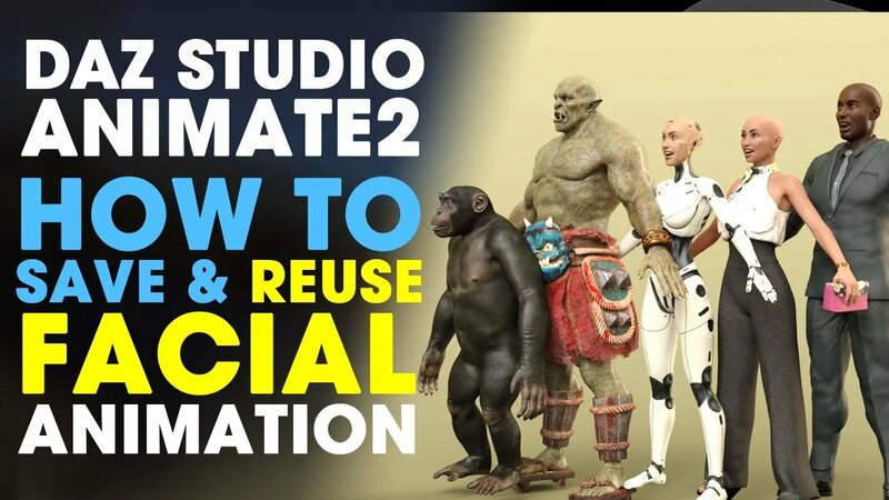 Daz Studio | How to Save and Reuse Facemotion3D Facial Animation on ...