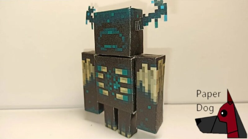 How to make a paper Warden. Minecraft 1.17 new mob - Смотреть онлайн в ...