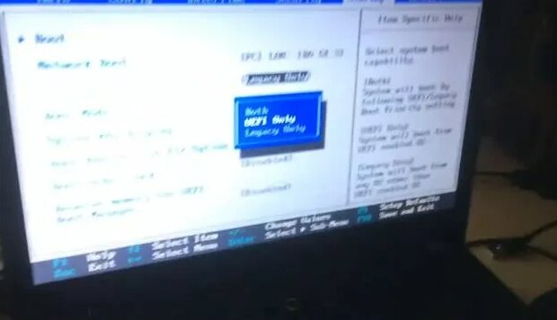 Изменение способа загрузки в BIOS с MBR режима (Legacy) на UEFI для ...