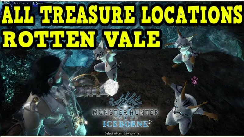 MHW Iceborne Rotten Vale All Treasure Locations - Ultimate Collector ...