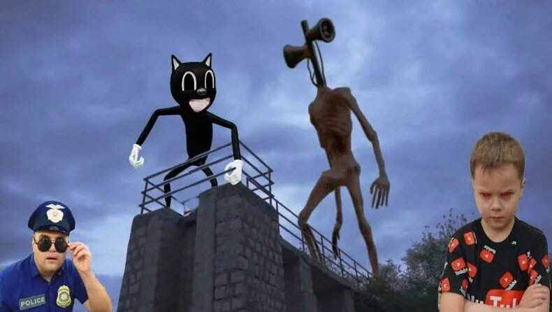 Сиреноголовый превратился в Захара Siren Head & Cartoon Cat in the real ...