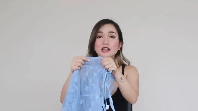 See through/mesh sleepwear try on haul (all blue) | erika ramos ...