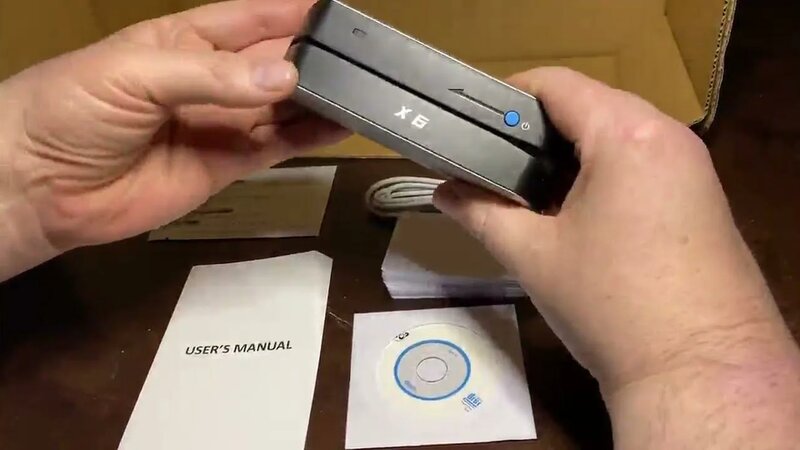 X6 BT USB Bluetooth Magnetic VIP Card Reader Writer USB 3 Tracks Swipe ...
