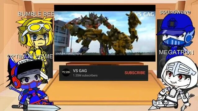 Transformers React to Optimus Prime VS BumbleBee (Animation by VS GAG ...