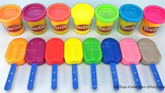 Видео Learn Colors Play Doh Popsicle Ice Cream PJ Masks Peppa Pig ...