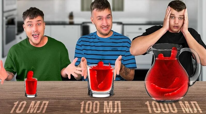 Дюшес Taem | 10 VS 100 VS 1000 мл Челлендж! 1080р — Видео от Ютуб ...