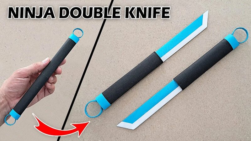 Making A Double-Sided Knife FROM Paper - ( Origami Ninja Double Knife ...