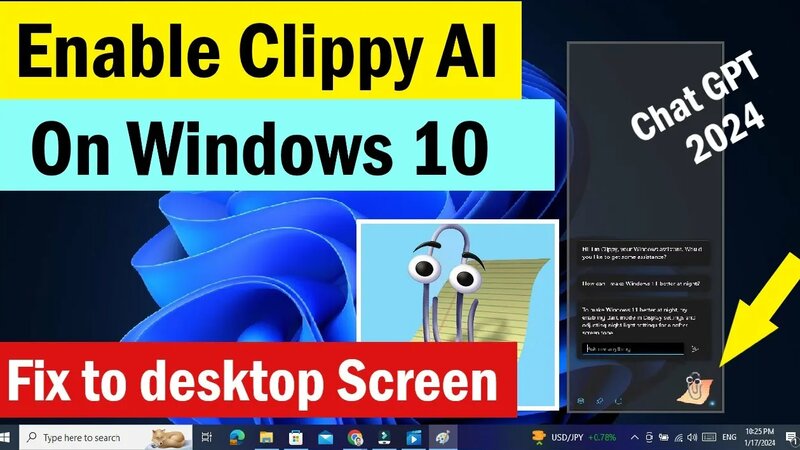 How to Download and enable Clippy AI on windows 10 | how to Use clippy ...
