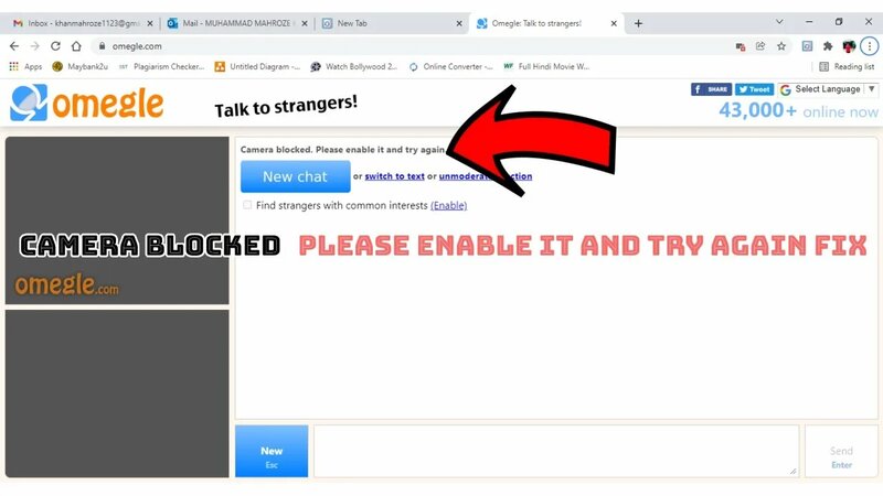 Omegle camera blocked || how to solve camera is blocked on Omegle in pc ...