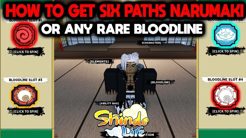 (Codes) HOW TO GET SIX Paths Narumaki OR ANY RARE Bloodline | Shindo ...