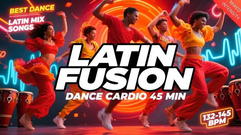 Latin Fusion Music | Dance Cardio Workout | 45 Min Nonstop Music (132 ...