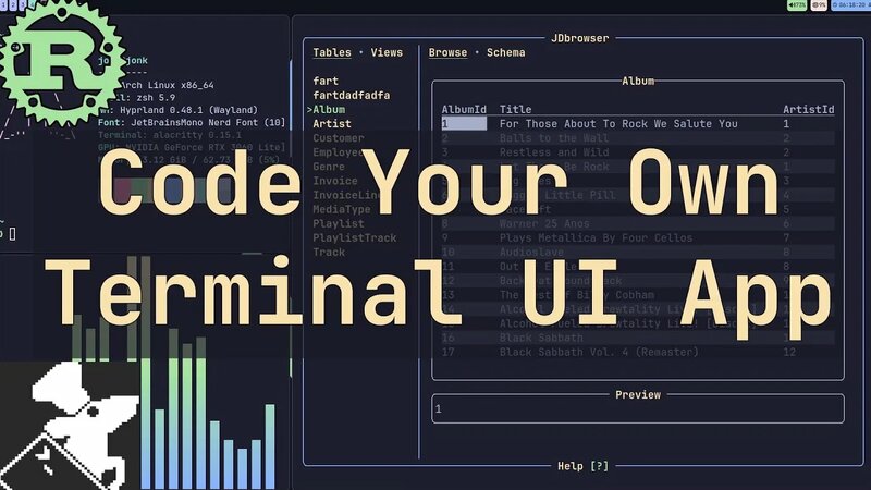 Code Your Own Terminal UI App In Rust - Ratatui - Yandex Video aramada ...