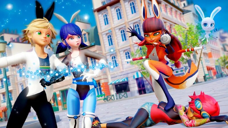 [Miraculous Ladybug] Adrien & Marinette with the Rabbit miraculous ...