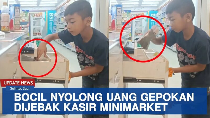 Waduh PRO Banget!!! Bocil-bocil ini Tercyduk Maling di Minimarket ...