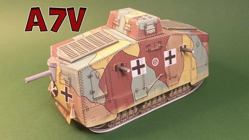 A7V Tank paper Model | A7V Papercraft | How to Make Tank from Paper ...