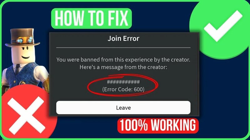 Roblox Error CODE 600 [Fixed] | How to Fix Error Code 600 Roblox ...