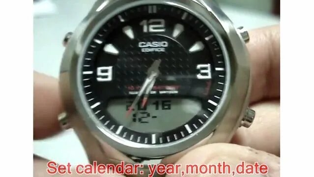 Setting Casio Edifice EFA-112D manual 2747 to set time - Смотреть ...