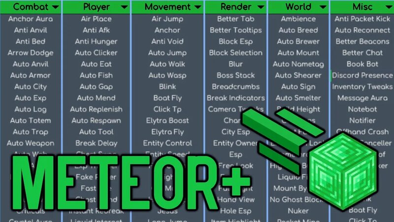 The #1 Meteor Hack Client Addon For Minecraft 1.21.8 | Meteor+ ...