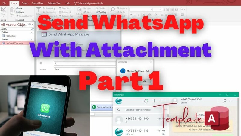 How to Send WhatsApp Using Microsoft Access | Tutorial for Beginners ...