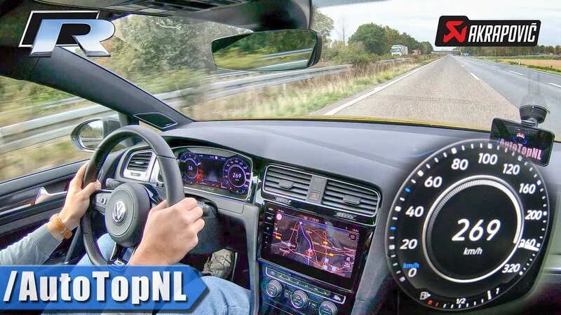 VW GOLF R Akrapovic | TOP Speed on Autobahn (NO Speed Limit) by ...