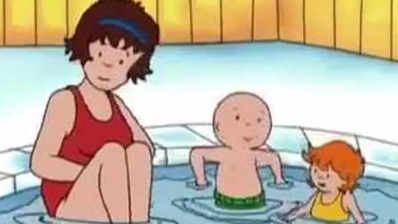 Animated Funny Cartoon ¦ Caillou learns to swim | Cartoon Caillou ...