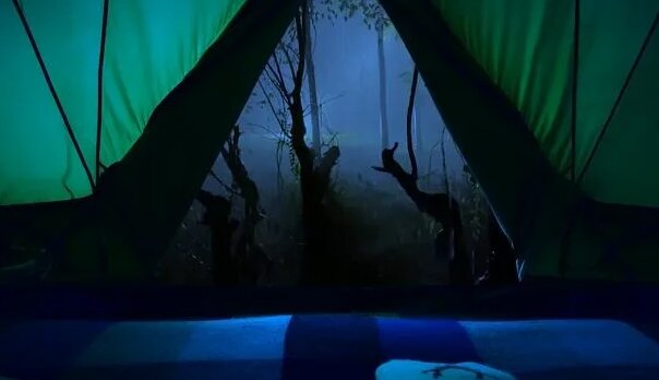 Instant deep sleep in a tent with continuous heavy rain and the sound ...