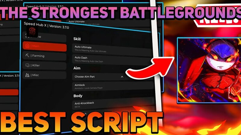 The Strongest Battlegrounds Script GUI / Hack (Auto Farm, Auto Skills ...