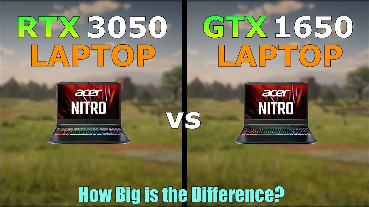 RTX 3050 Laptop vs GTX 1650 Laptop Acer Nitro 5 How Big is the Difference
