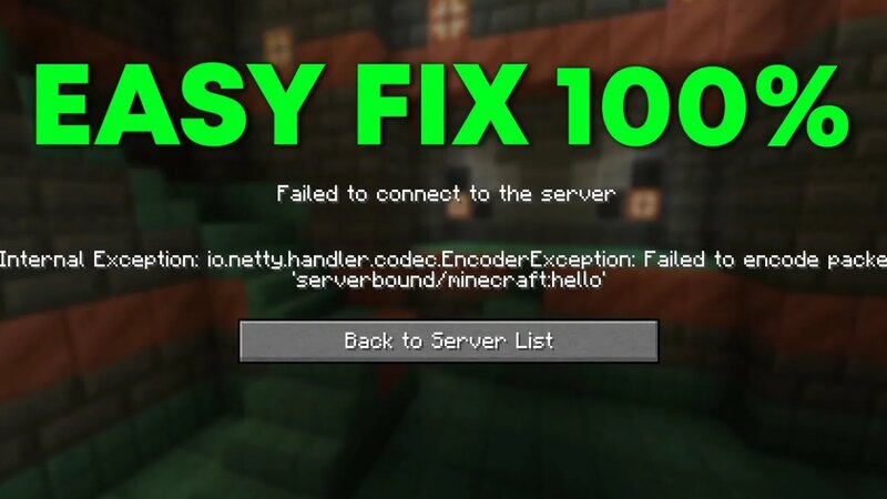clientbound/minecraft:hello error - Internal Exception: io.netty ...