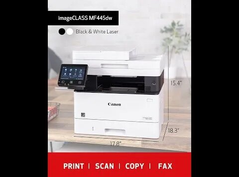 Canon Imageclass MF445dw All In One, Wireless, Mobile Ready Duplex ...