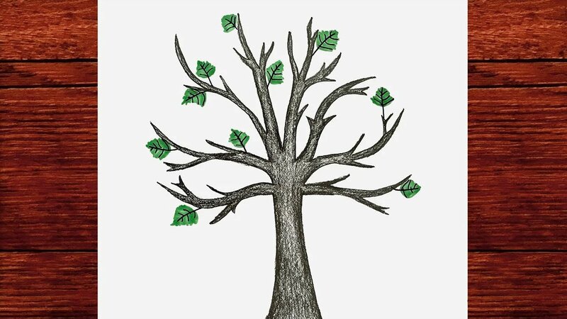 Kolay Ağaç Nasıl Çizilir - Ağaç Çizimi Karakalem Kolay Çizimler - Çizim ...