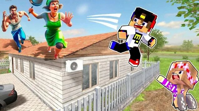 Побег крыша schoolboy runaway школьник сбежал от злых родителей в майнкрафт видео троллинг ...