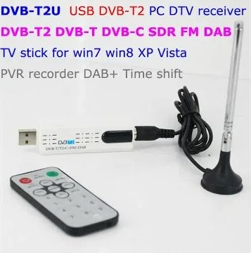 USB DVB-T2 Dongle DTV receiver DVB-T DVB-C SDR FM DAB TV stick software ...