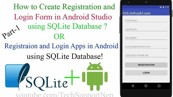 Create Registraion and Login Form in Android Studio using SQLite Database... - EroFound