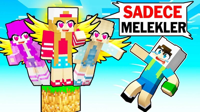 Sadece Melekler VS ENES Arslan TEK BLOK - Minecraft - Yandex Video ...