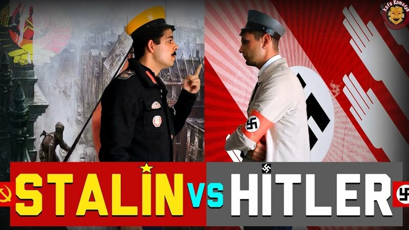 Joseph Stalin vs Adolf Hitler (Nazi vs Komünist) - Rap Savaşları (Eng ...