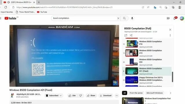 Windows BSOD Compilation Part 11 - Смотреть онлайн в поиске Яндекса по ...