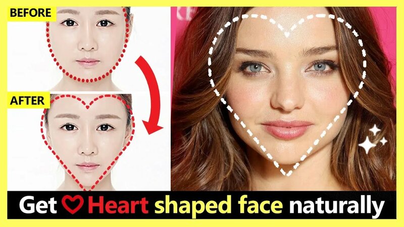 4 Easy face exercises!! How to change face shape, Get a heart shaped ...